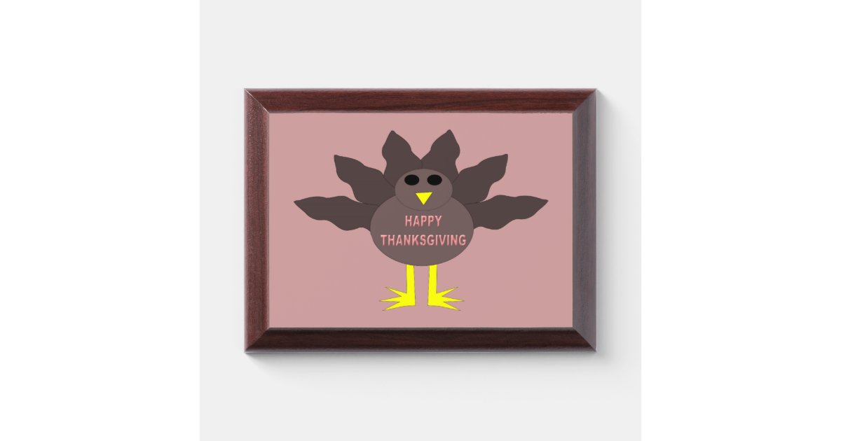 Thanksgiving Plucked Turkey Award Plaque | Zazzle