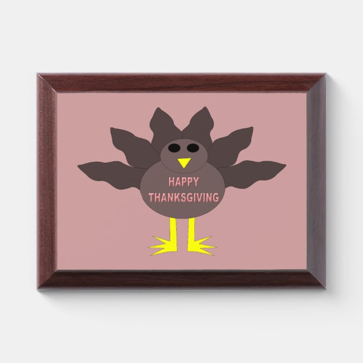 Thanksgiving Plucked Turkey Award Plaque | Zazzle