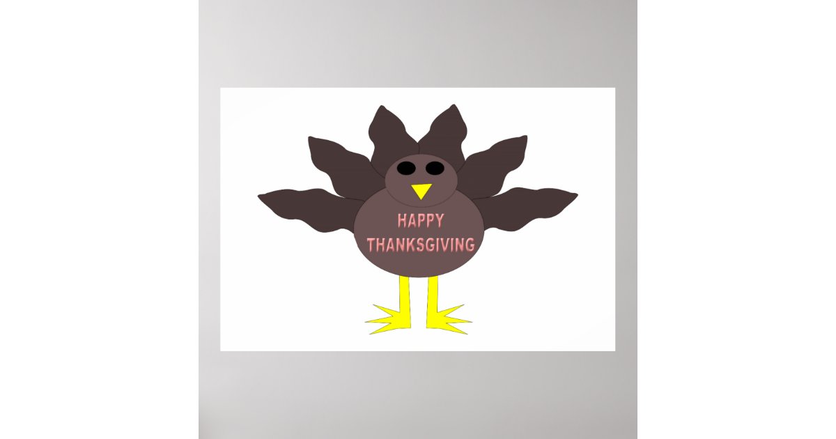 Thanksgiving Plucked Turkey Poster | Zazzle