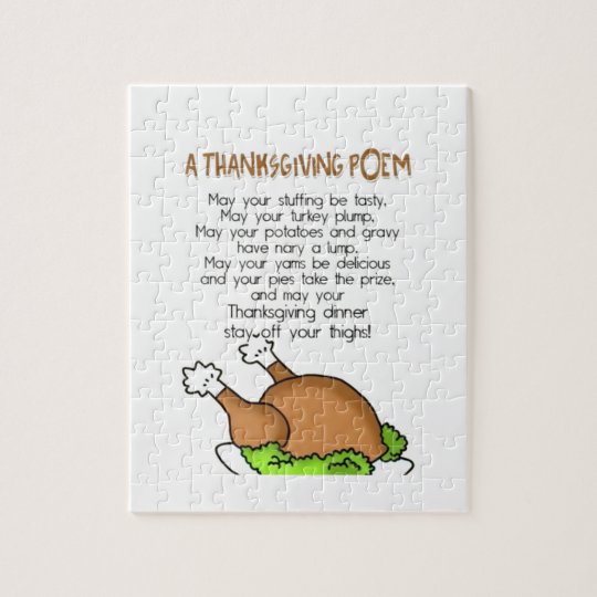 Thanksgiving Poem Jigsaw Puzzle | Zazzle.com