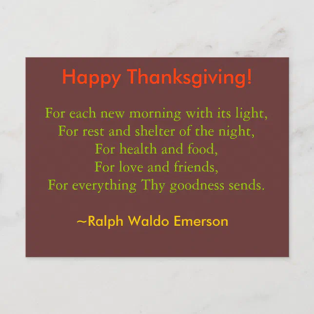 Thanksgiving postcard | Zazzle