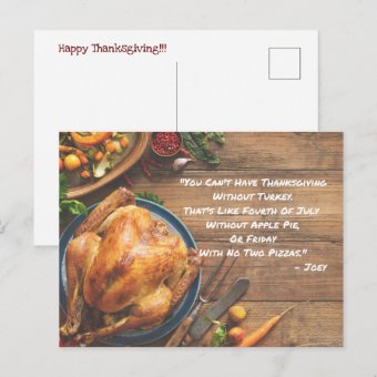 Thanksgiving Postcard | Zazzle