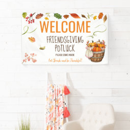 Thanksgiving Potluck Welcome Sign Banner | Zazzle