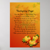 Thanksgiving Prayer Poster | Zazzle