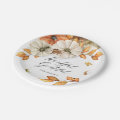 Thanksgiving Pumpkin and Leaves Paper Plates | Zazzle