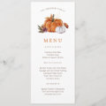 Thanksgiving Pumpkin Menu | Zazzle