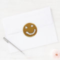 Thanksgiving Pumpkin Pie Face Classic Round Sticker | Zazzle