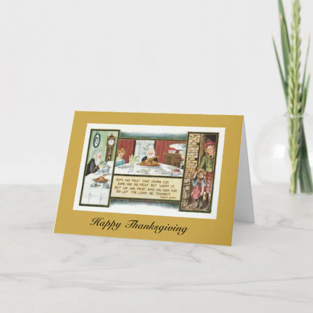 Thanksgiving: Scottish Selkirk Grace Robert Burns Holiday Card | Zazzle