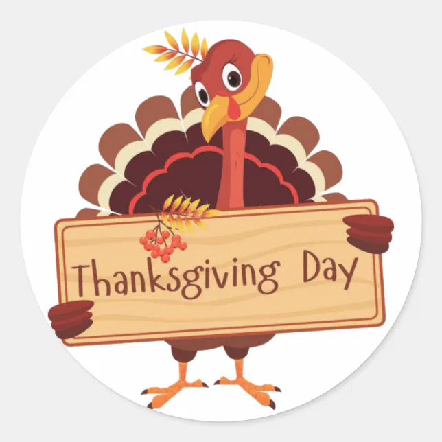 Thanksgiving Sticker | Zazzle