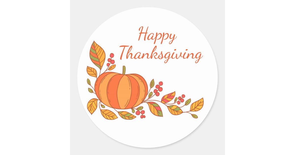 Thanksgiving Stickers | Zazzle