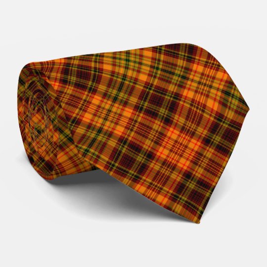 Thanksgiving Tartan Plaid Autumn Colors Fall Neck Tie | Zazzle.com