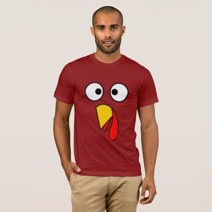 Thanksgiving Tees Funny | Turkey Face Gift T-Shirt | Zazzle