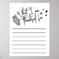 Thanksgiving Thankful Gratitude Activity Poster | Zazzle