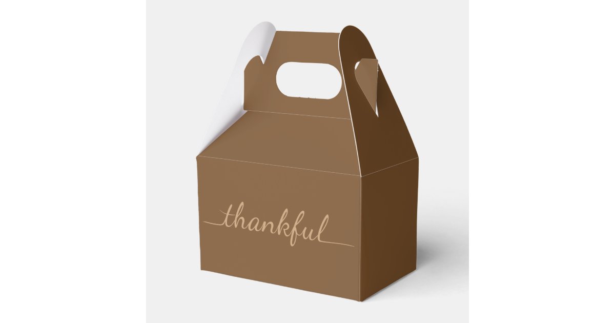 Thanksgiving Thankful takeout container box | Zazzle