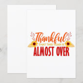 thanksgiving thankful this year is over floral invitation | Zazzle