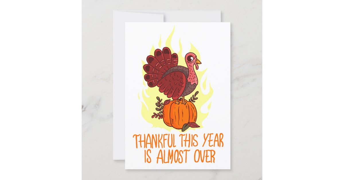 thanksgiving thankful this year is over invitation | Zazzle