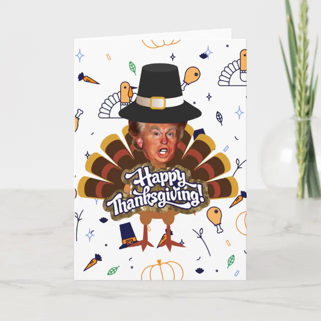 "thanksgiving trump turkey holiday card | Zazzle