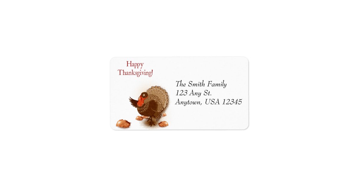 Thanksgiving Turkey Address Labels | Zazzle