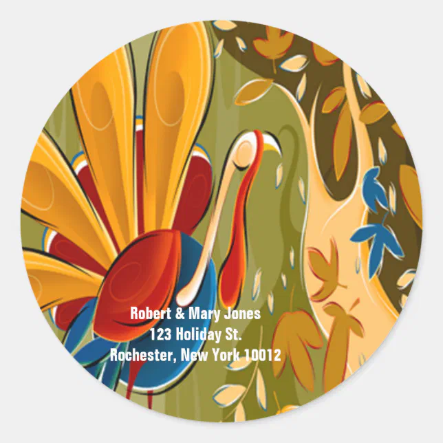 Thanksgiving Turkey Address Labels | Zazzle