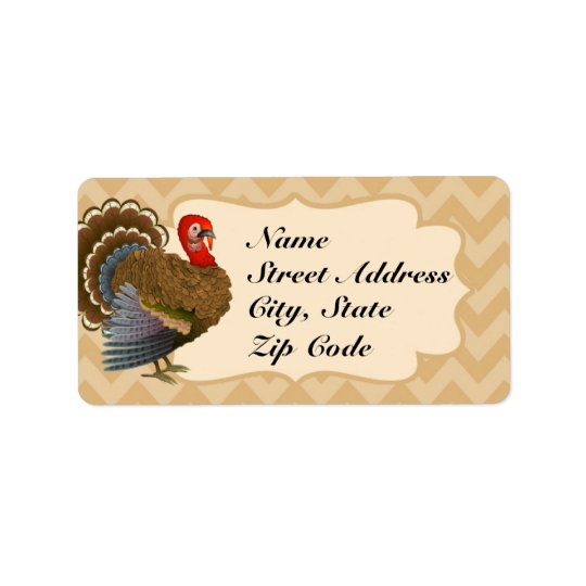 Thanksgiving Turkey Address Labels Personalize | Zazzle.com