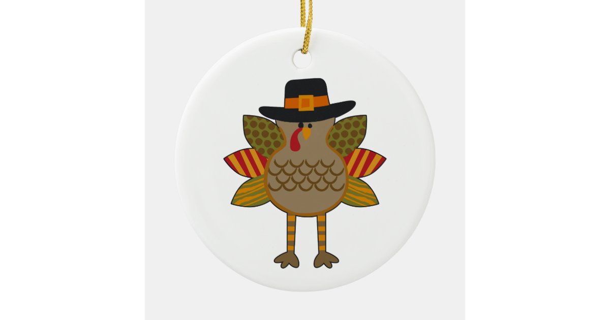 Thanksgiving Turkey Ceramic Ornament | Zazzle