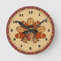 Thanksgiving Turkey clock | Zazzle
