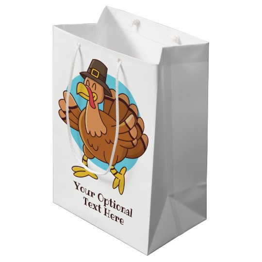 Thanksgiving Turkey custom text gift bag | Zazzle.com
