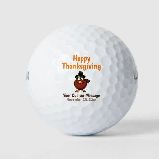 Thanksgiving Turkey Family Fall Autumn Celebration Golf Balls | Zazzle