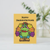 Thanksgiving Turkey Frog Holiday Postcard | Zazzle