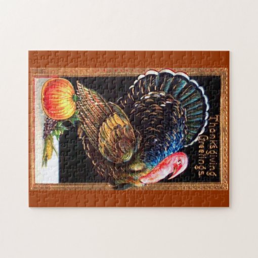 Thanksgiving Turkey Greetings Puzzle | Zazzle