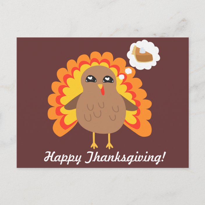 Thanksgiving Turkey Holiday Postcard | Zazzle.com