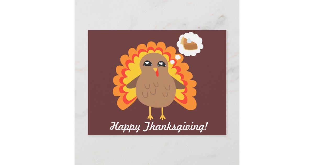 Thanksgiving Turkey Holiday Postcard | Zazzle