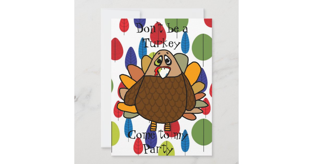 Thanksgiving Turkey Invitation | Zazzle