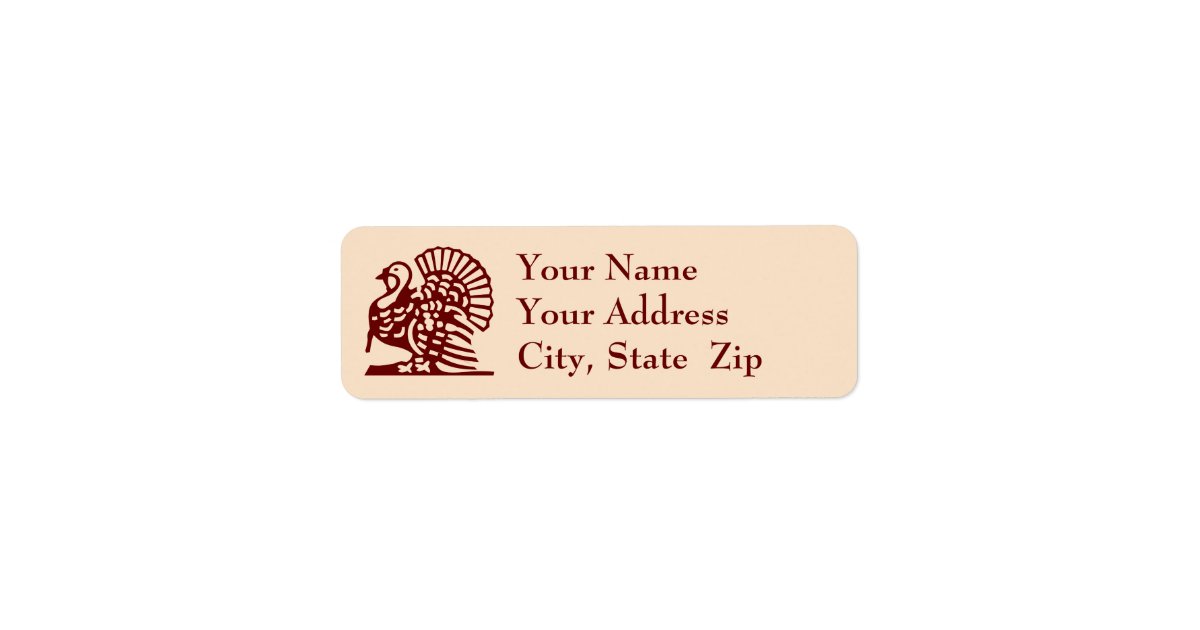 Thanksgiving Turkey Label | Zazzle