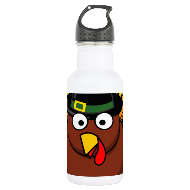 Thanksgiving Turkey Logo Create a Holiday Water Bottle | Zazzle