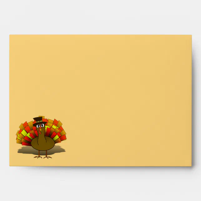 Thanksgiving Turkey Pilgrim Envelope | Zazzle