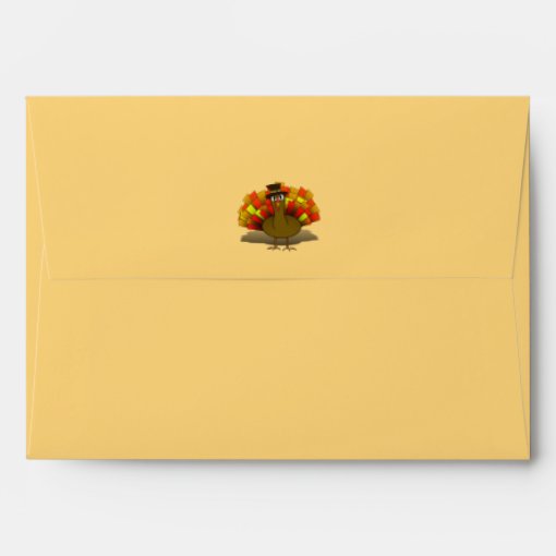 Thanksgiving Turkey Pilgrim Envelope | Zazzle