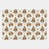 Thanksgiving Turkey Pumpkin Pie Wrapping Paper Set | Zazzle