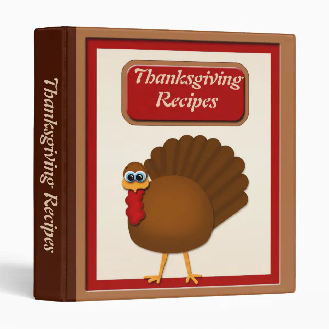 Thanksgiving Turkey Recipes Binder | Zazzle