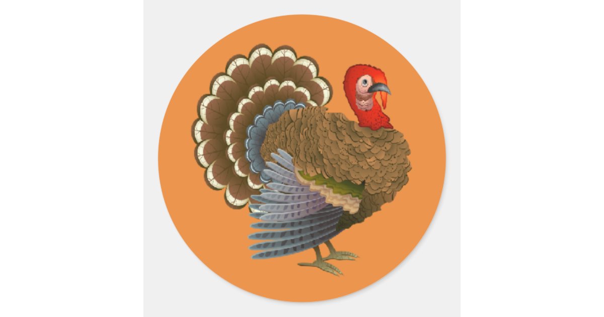 Thanksgiving Turkey sticker | Zazzle
