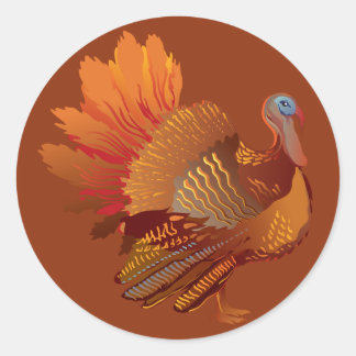 Thanksgiving Turkey Stickers | Zazzle