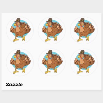 Thanksgiving Turkey stickers | Zazzle