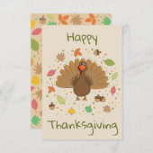 Thanksgiving Turkey Thank You Card | Zazzle