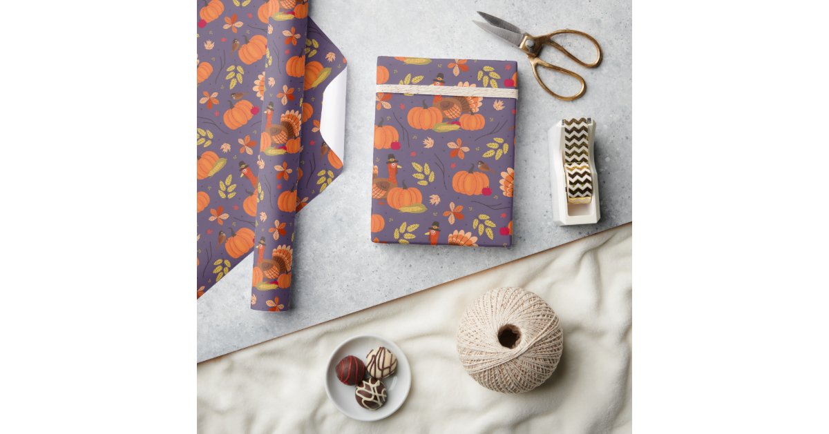 Thanksgiving Turkey Wrapping Paper | Zazzle