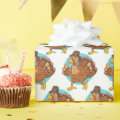 Thanksgiving Turkey wrapping paper | Zazzle