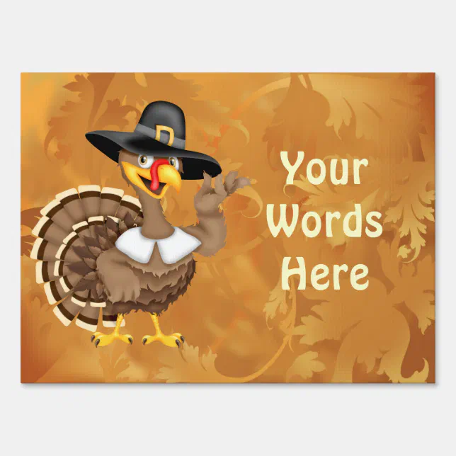 Thanksgiving Turkey Yard Sign | Zazzle