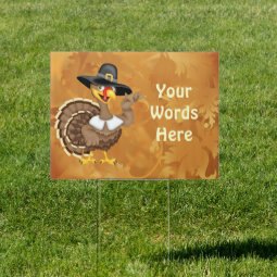Thanksgiving Turkey Yard Sign | Zazzle
