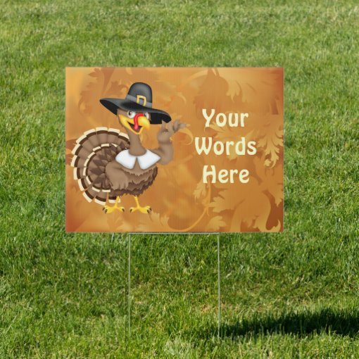 Thanksgiving Turkey Yard Sign | Zazzle