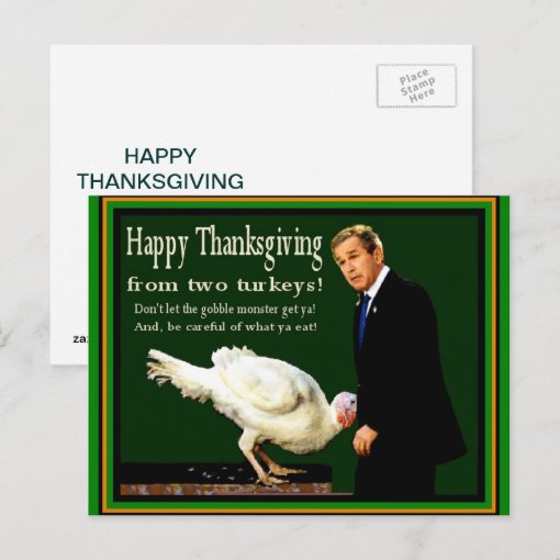Thanksgiving Turkeys - MAIL DIRECTLY TO RECIPIENT Holiday Postcard | Zazzle