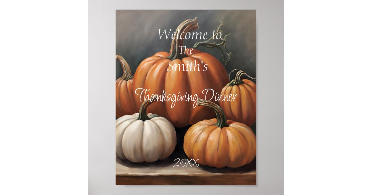 Thanksgiving Welcome poster | Zazzle